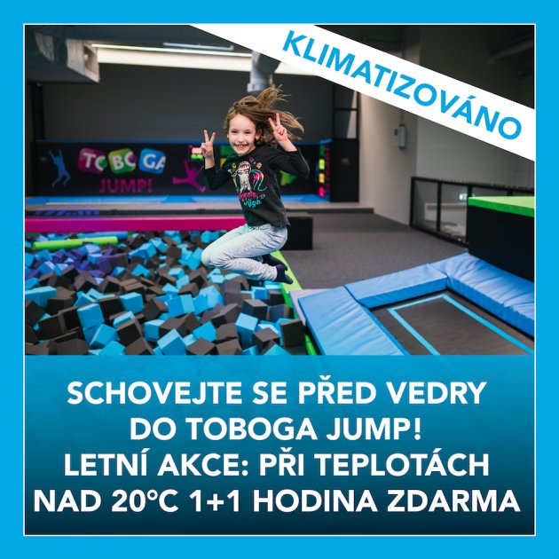 Schovejte se před vedry do Toboga JUMP! - TOBOGA JUMP! Hradec
