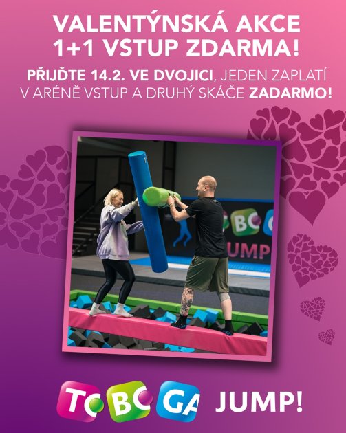 Valentýnská akce v Toboga JUMP! - TOBOGA JUMP! Hradec